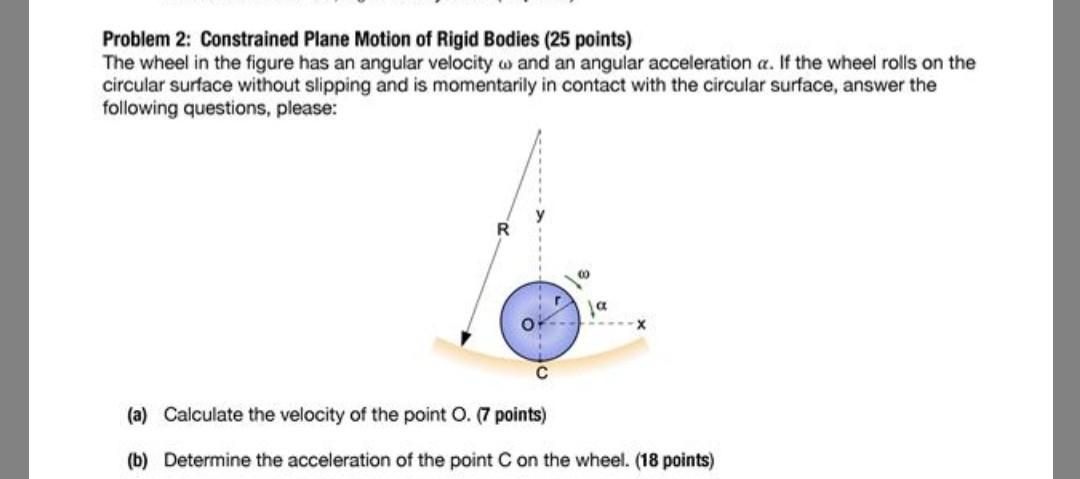 Solved Problem 2: Constrained Plane Motion of Rigid Bodies | Chegg.com
