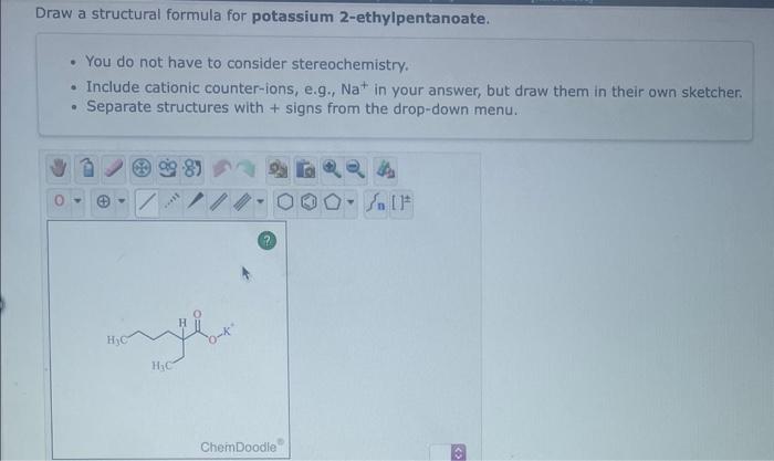 Solved Draw a structural formula for potassium | Chegg.com