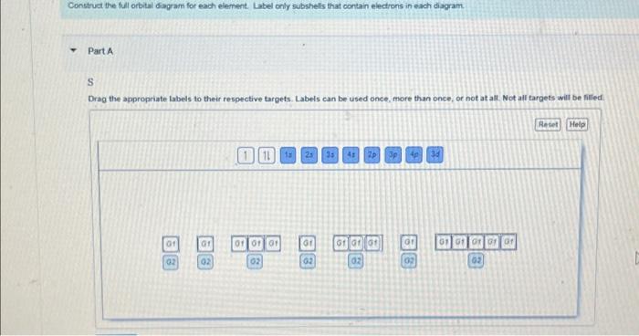 Solved Construct the full orbital diagram for each element. | Chegg.com