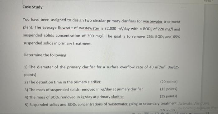 Solved You have been assigned to design two circular primary | Chegg.com