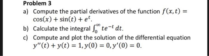 Solved Problem 3 a) Compute the partial derivatives of the | Chegg.com