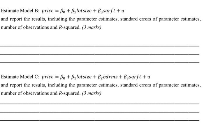 Solved Im confused whether to use model B or Model C for | Chegg.com