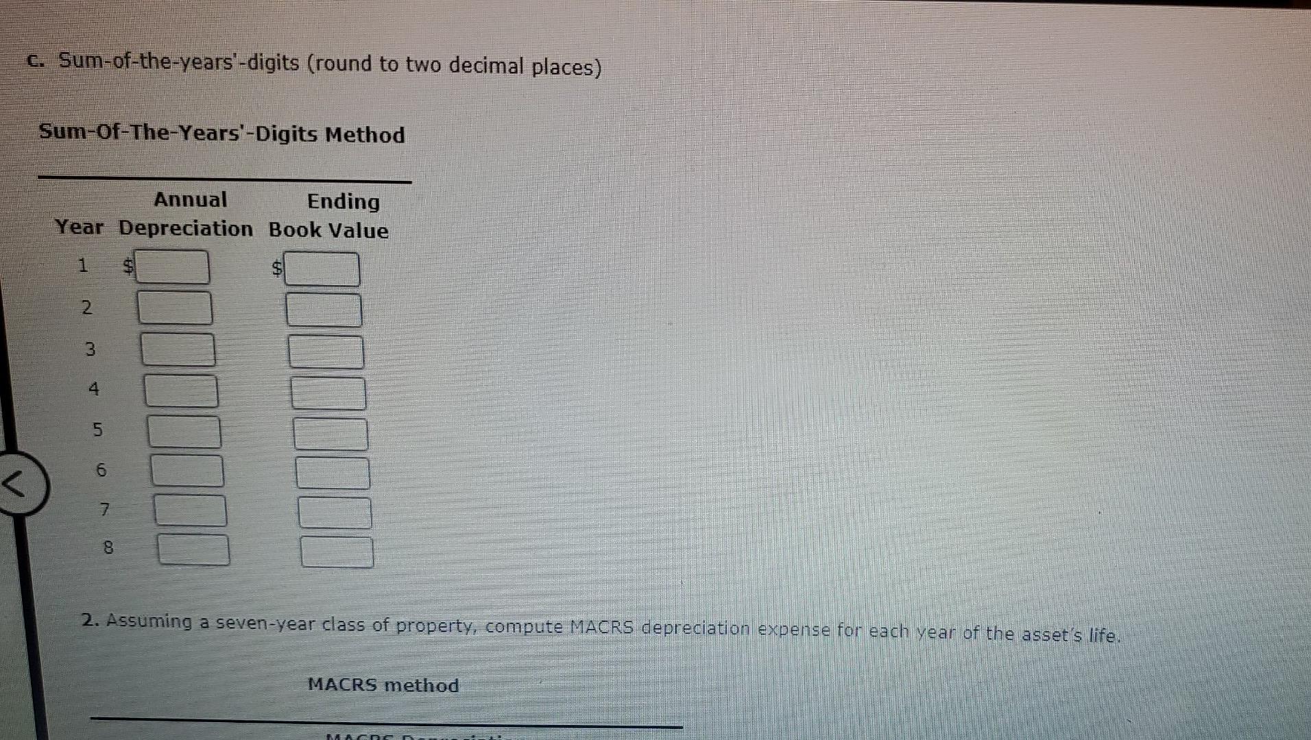 Solved Straight-Line, Declining-Balance, | Chegg.com