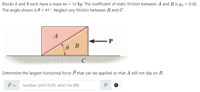 Solved Blocks A and B ﻿each have a mass m=12kg. ﻿The | Chegg.com