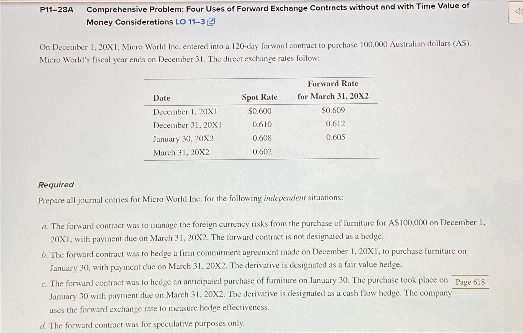 Solved P11-28A Comprehensive Problem: Four Uses of Forward | Chegg.com
