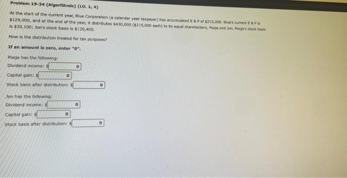 Solved At the start of the current year, Blue Corporation (a | Chegg.com