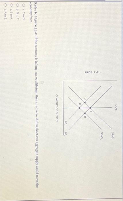 Solved Refer to Figure 34−2. If the economy is in long-run | Chegg.com