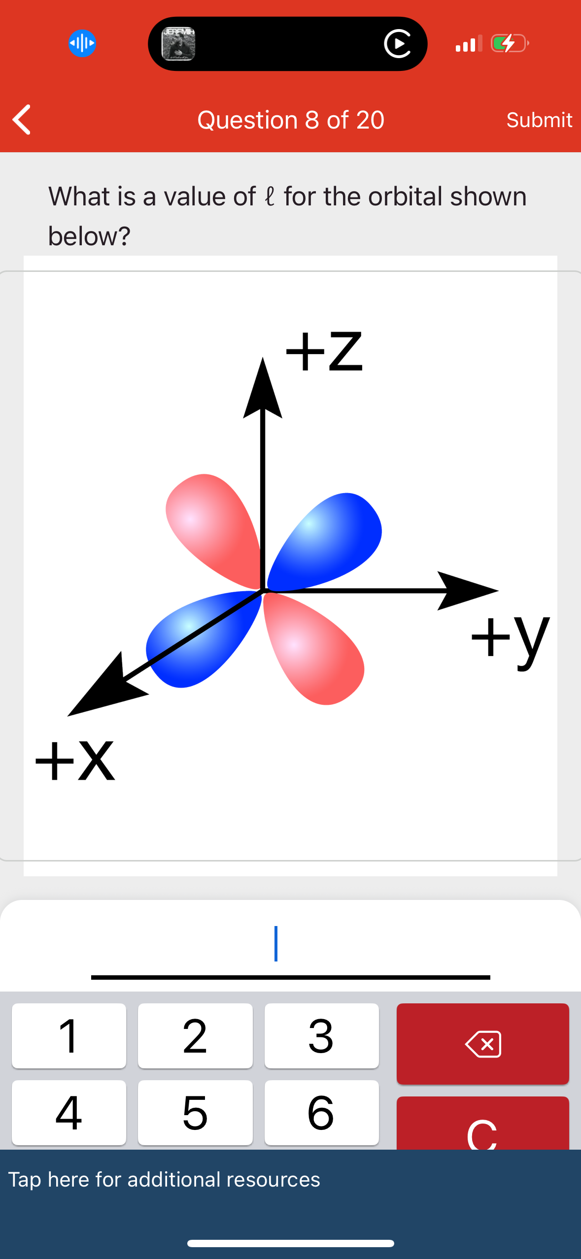 Solved Question 8 ﻿of 20 ﻿Submit What is a value of \( \ell | Chegg.com