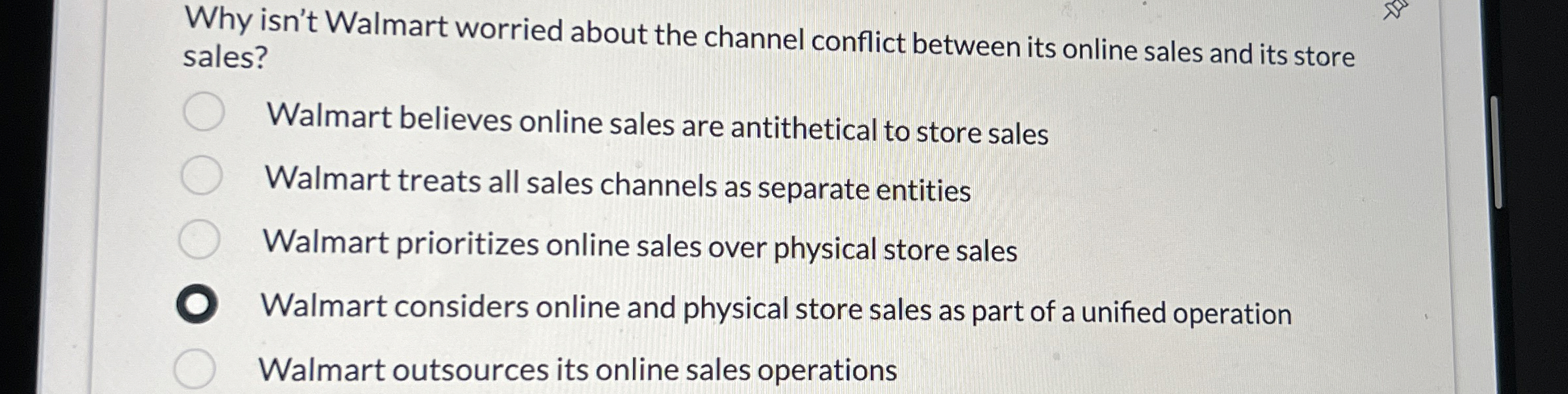 Solved Why isn't Walmart worried about the channel conflict | Chegg.com