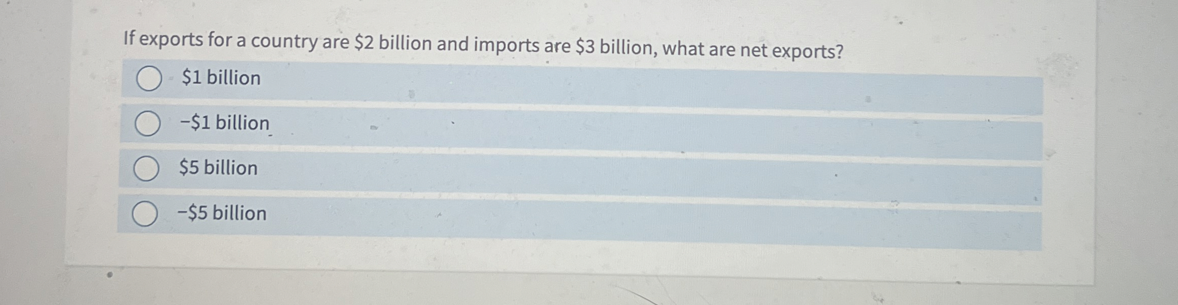 Solved If exports for a country are $2 ﻿billion and imports | Chegg.com