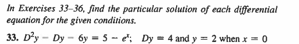 Solved In Exercises 33-36, ﻿find the particular solution of | Chegg.com