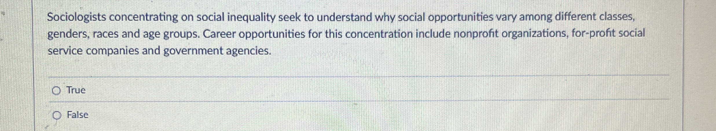 Solved Sociologists concentrating on social inequality seek | Chegg.com