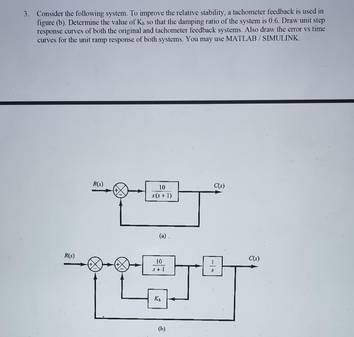 Solved 3. Consider the following system. To improve the | Chegg.com