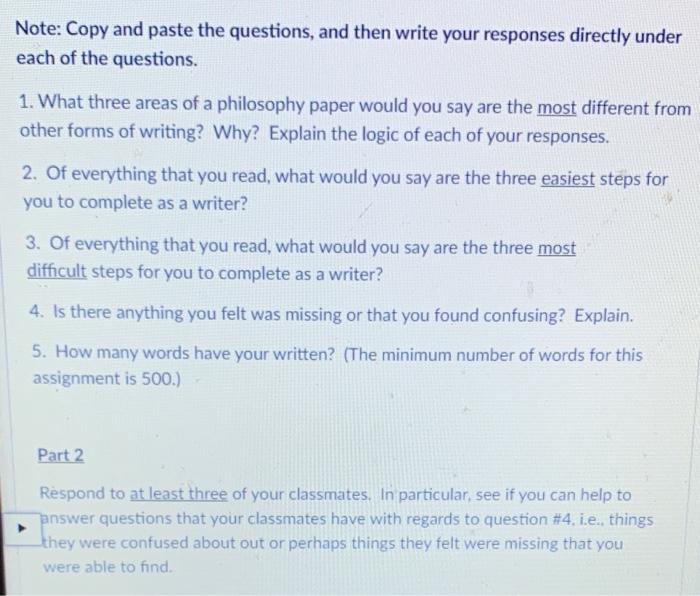 Note: Copy and paste the questions, and then write | Chegg.com