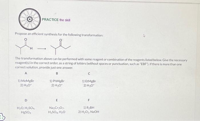 Solved Propose an efficient synthesis for the following | Chegg.com