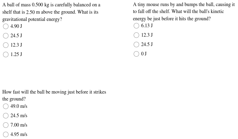 Solved A tiny mouse runs by and bumps the ball, causing it | Chegg.com