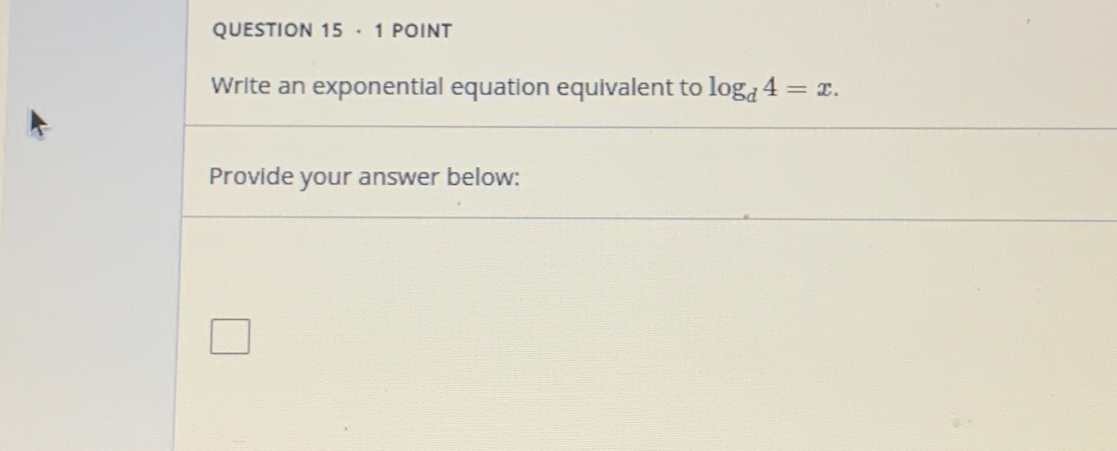 Solved QUESTION 15 - 1 ﻿POINTWrite an exponential equation | Chegg.com