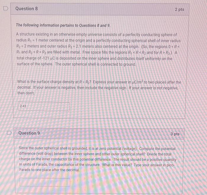 Solved The following information pertains to Questions 8 and | Chegg.com