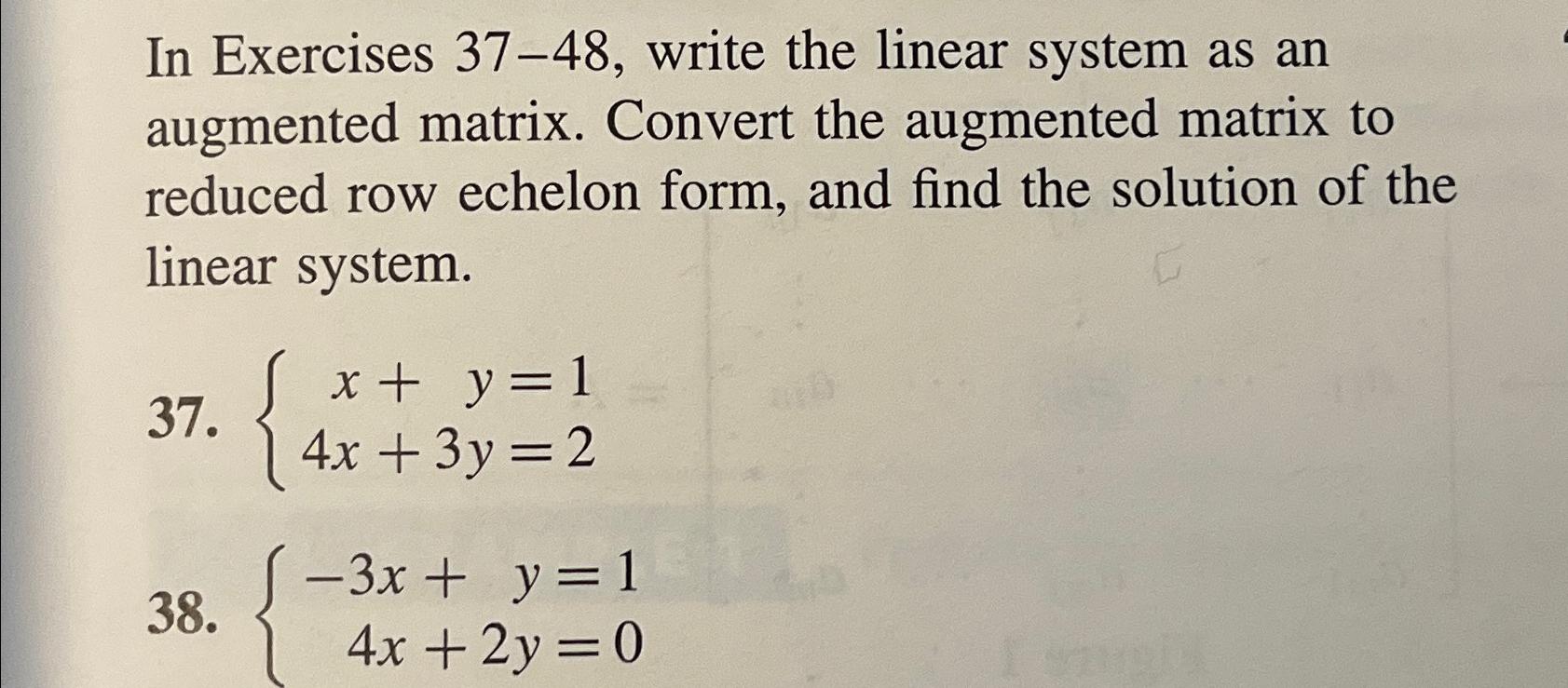 Solved In Exercises 37-48, ﻿write the linear system as an | Chegg.com