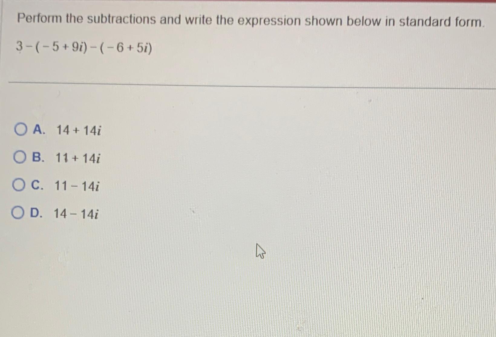 Solved Perform the subtractions and write the expression | Chegg.com