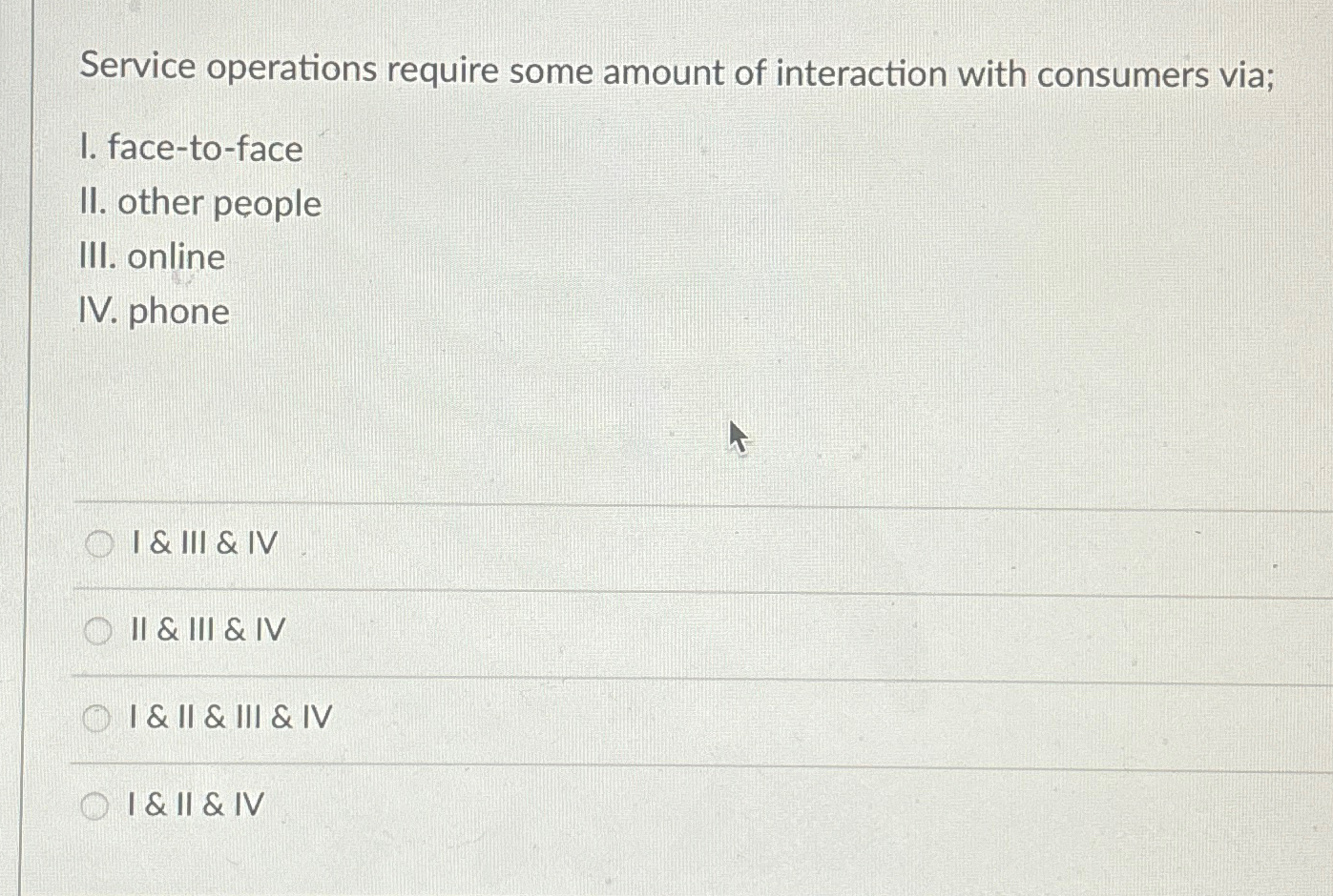 Solved Service operations require some amount of interaction | Chegg.com