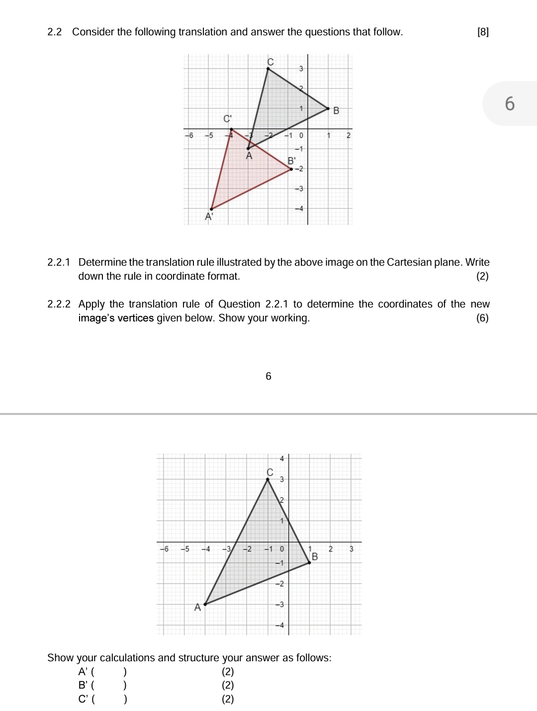 Solved 2.2 ﻿Consider the following translation and answer | Chegg.com