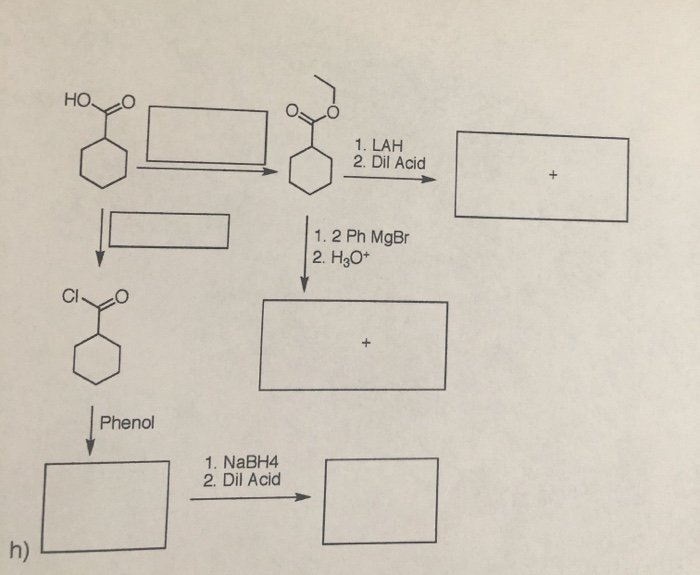 Solved HOVO 1. LAH 2. Dil Acid 1.2 Ph MgBr 2. H30+ CIVO | Chegg.com