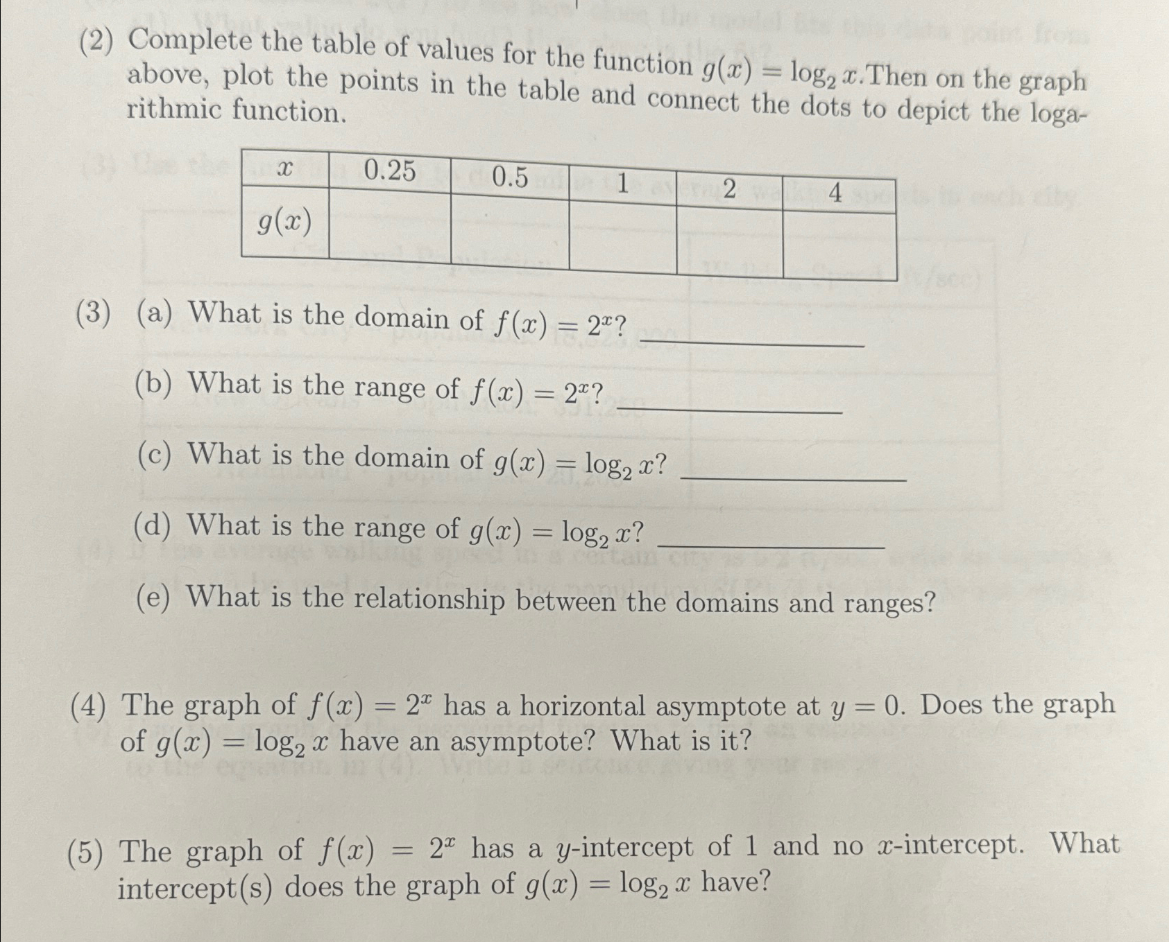Solved (2) ﻿Complete the table of values for the function | Chegg.com