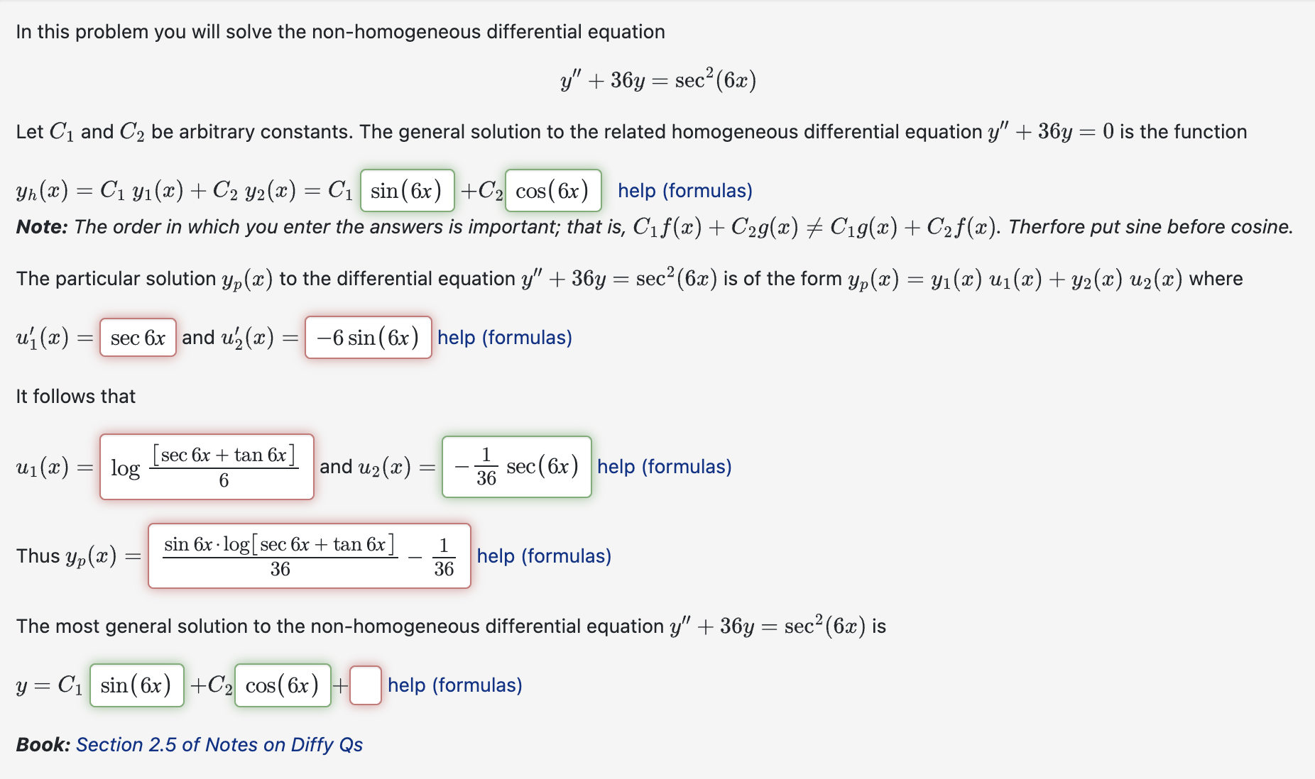 In this problem you will solve the non-homogeneous | Chegg.com
