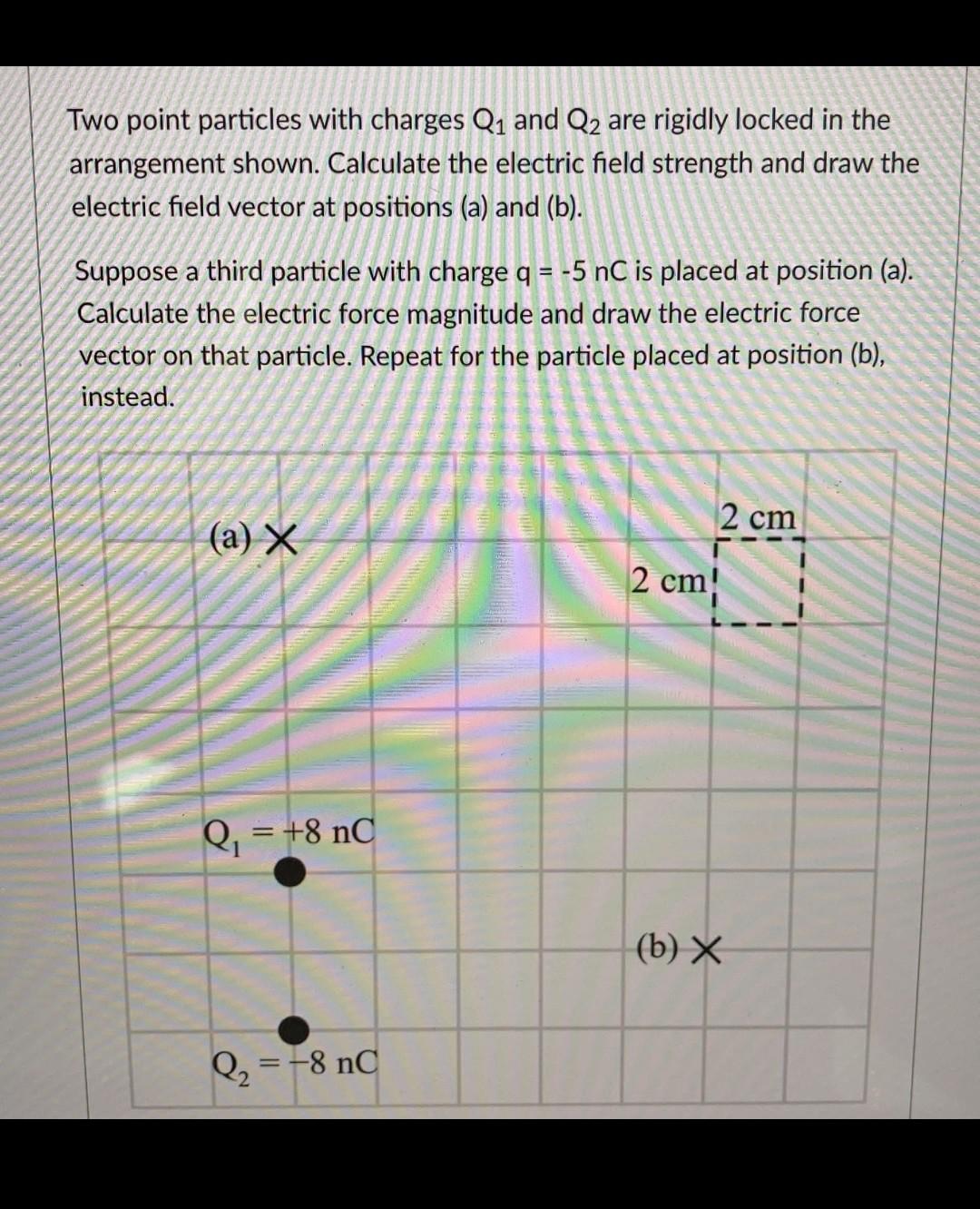 Solved Two point particles with charges Q1 and Q2 are | Chegg.com