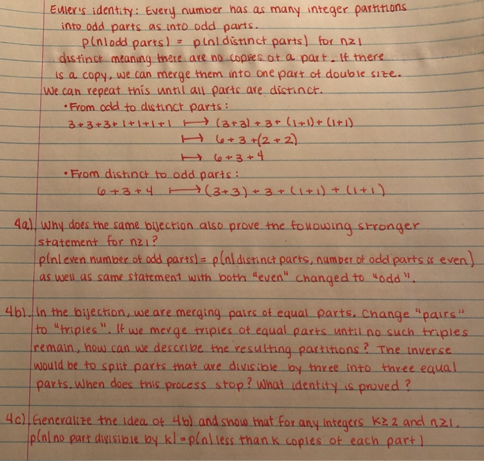 Euler's identity: Every number has as many integer | Chegg.com
