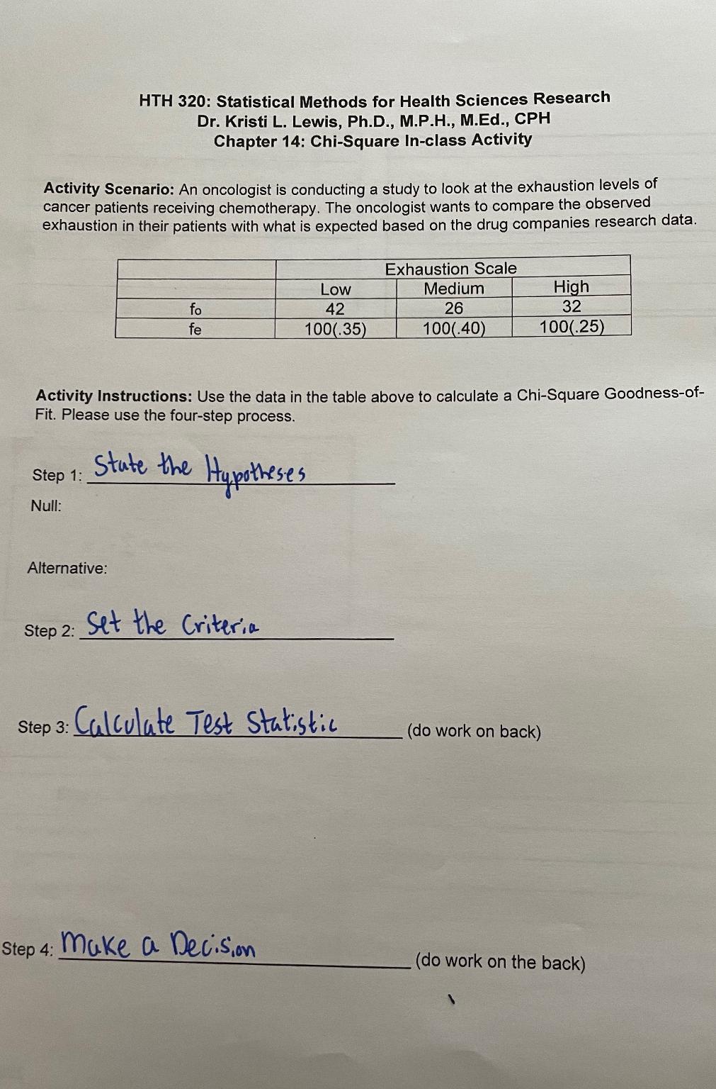 Solved HTH 320: Statistical Methods for Health Sciences | Chegg.com