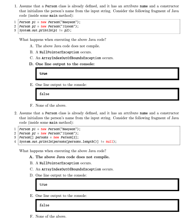 Solved Assume that a Person class is already defined, and it | Chegg.com