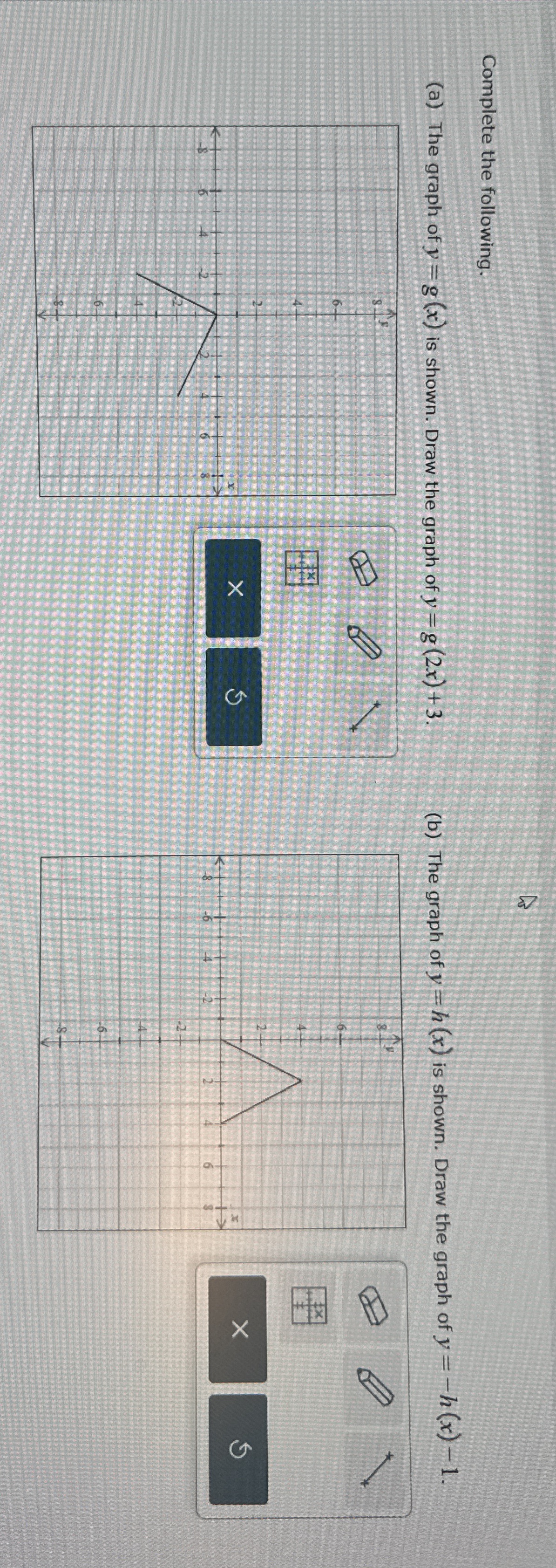 Solved Complete the following.(a) ﻿The graph of y=g(x) ﻿is | Chegg.com