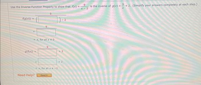Solved Use the Inverse Function Property to show that | Chegg.com