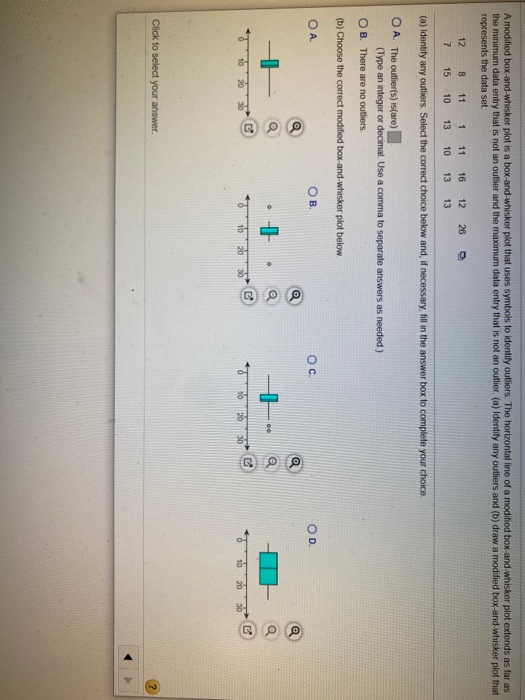 Solved A modified box-and-whisker plot is a box-and-whisker | Chegg.com