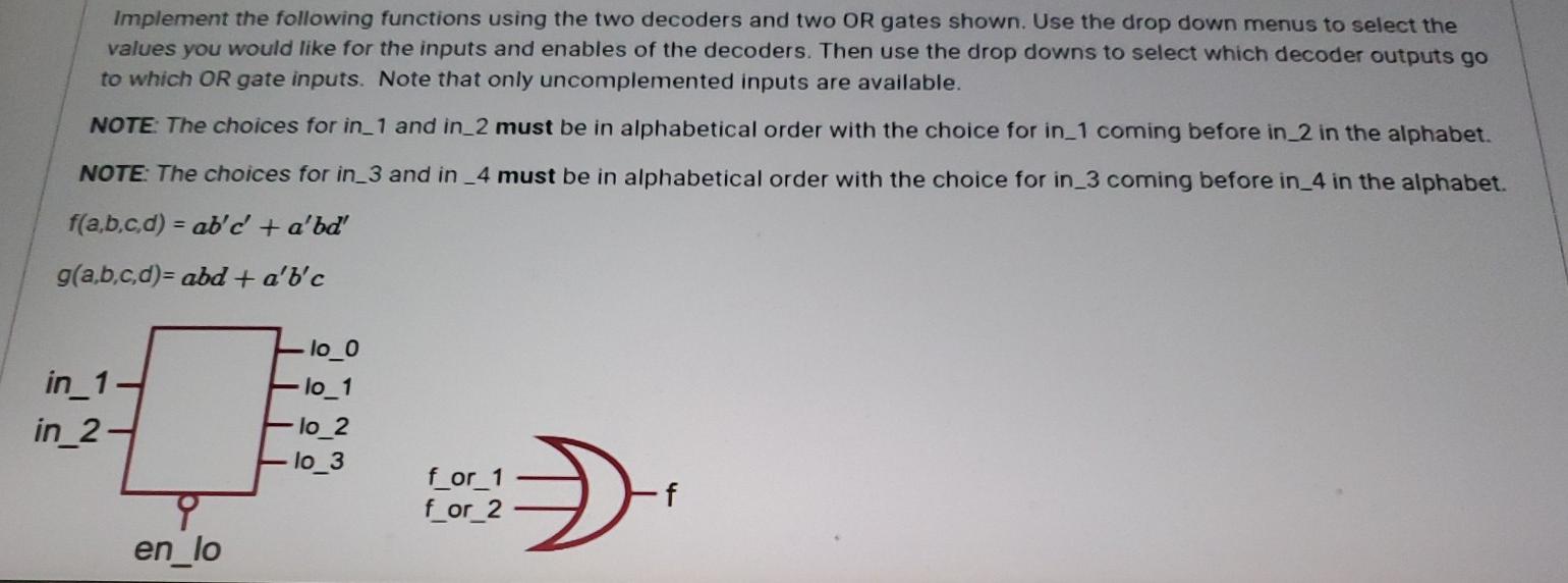 Implement the following functions using the two | Chegg.com