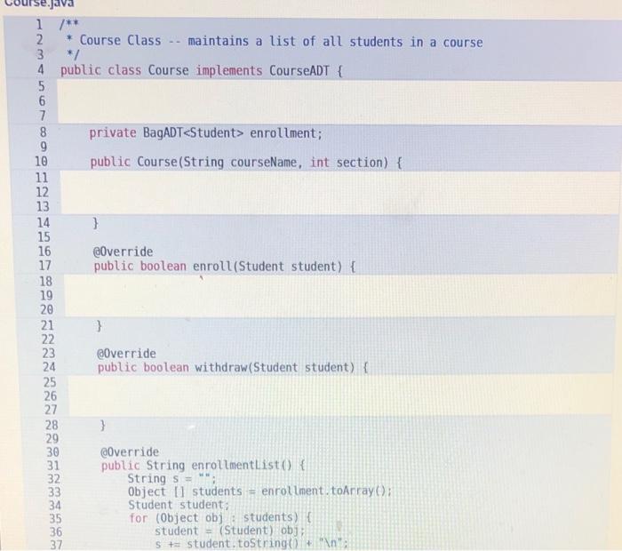 Solved i needed help for bagging another collection which | Chegg.com