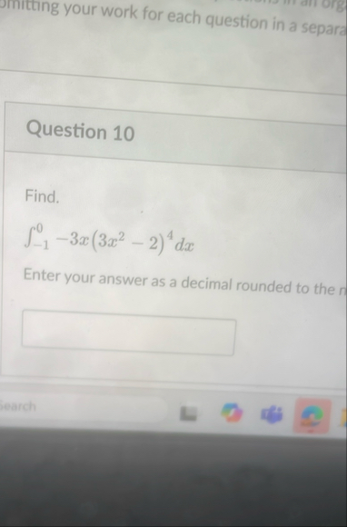 Solved mitting your work for each question in a | Chegg.com