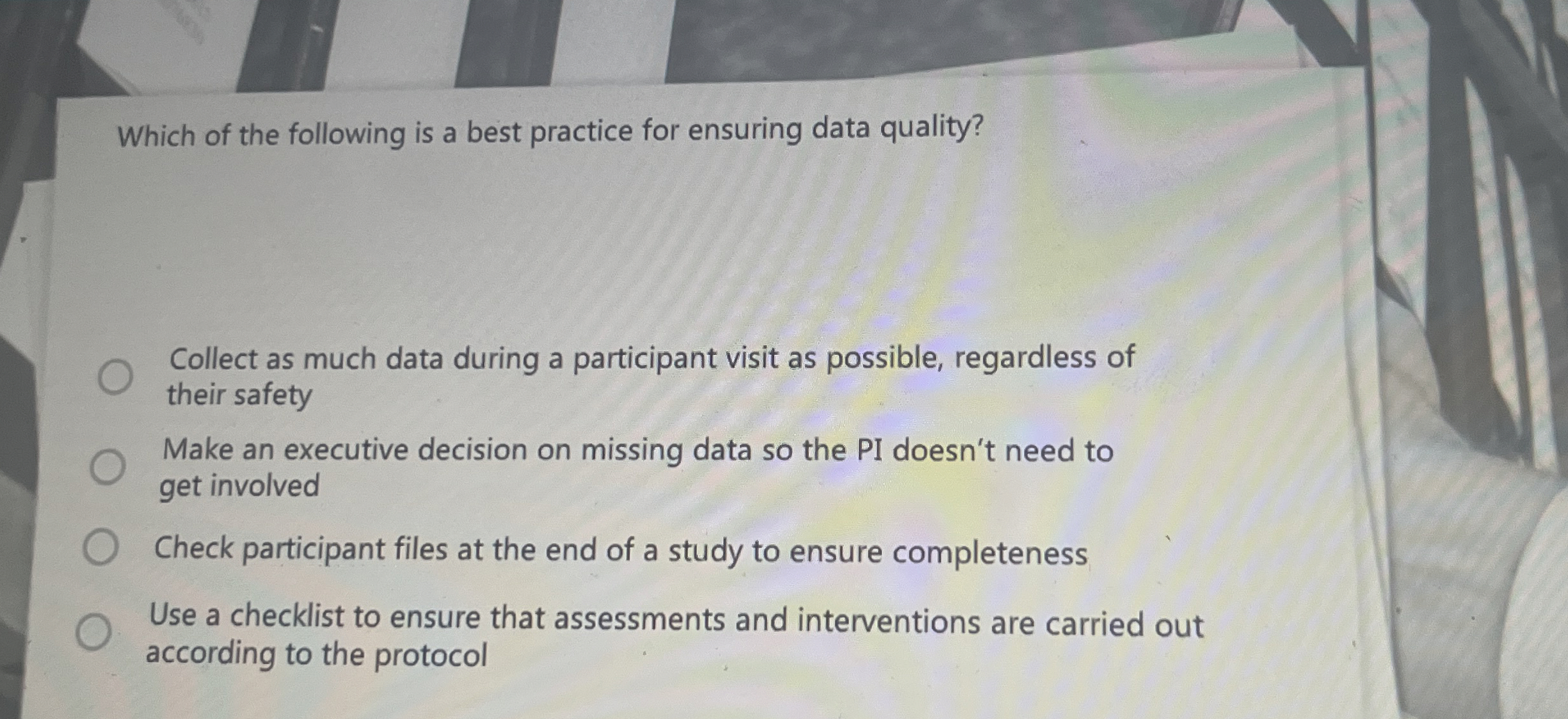 Solved Which of the following is a best practice for | Chegg.com