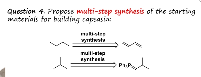 Solved Question 4. ﻿Propose multi-step synthesis of the | Chegg.com