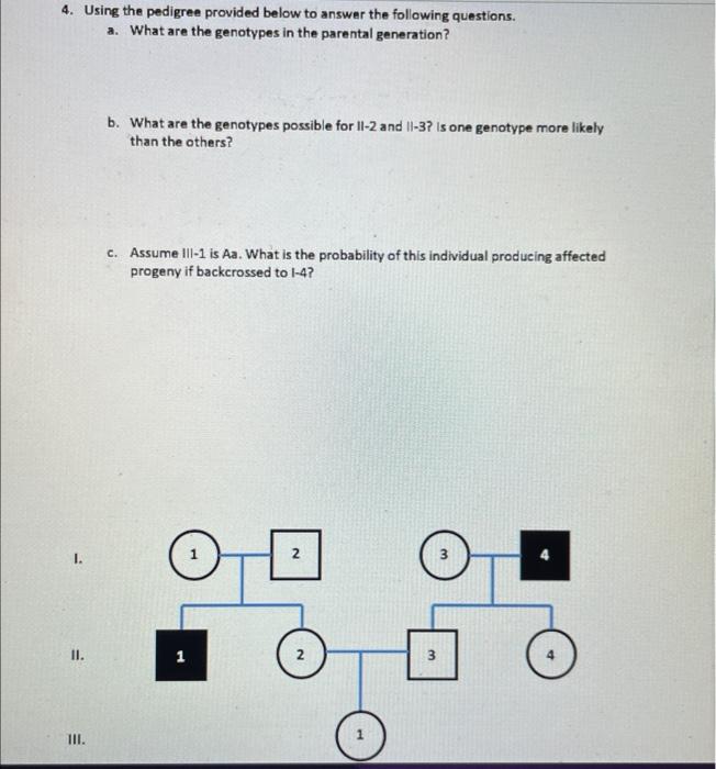 Solved Basic Genetics - Review Punnett Squares \& Pedigrees | Chegg.com