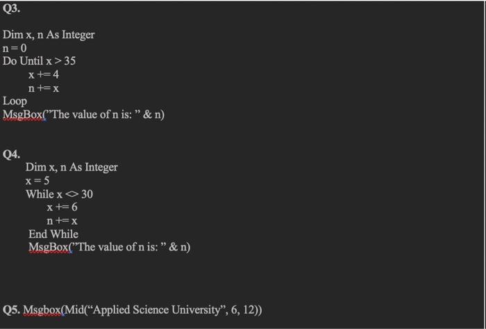 Solved visual programming ( I need a screenshot for the | Chegg.com