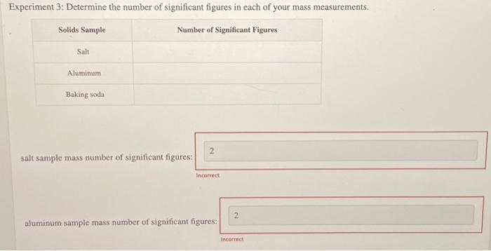 Determine the number of significant figures in each | Chegg.com