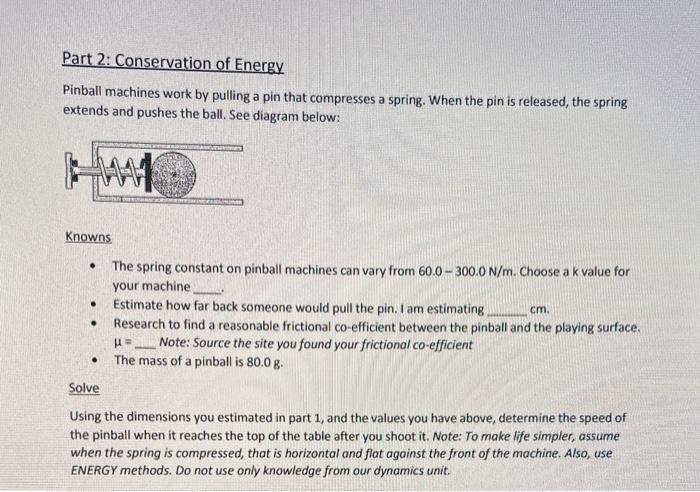 Solved Pinball machines work by pulling a pin that | Chegg.com