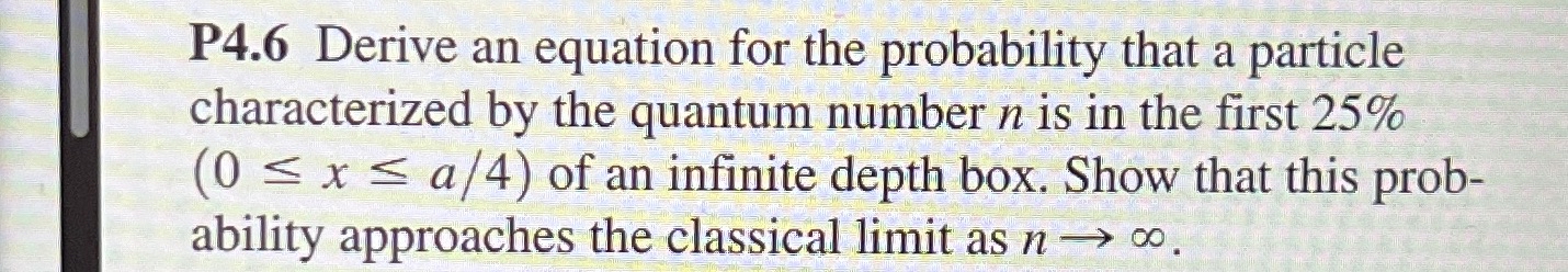 Solved P4.6 ﻿Derive an equation for the probability that a | Chegg.com