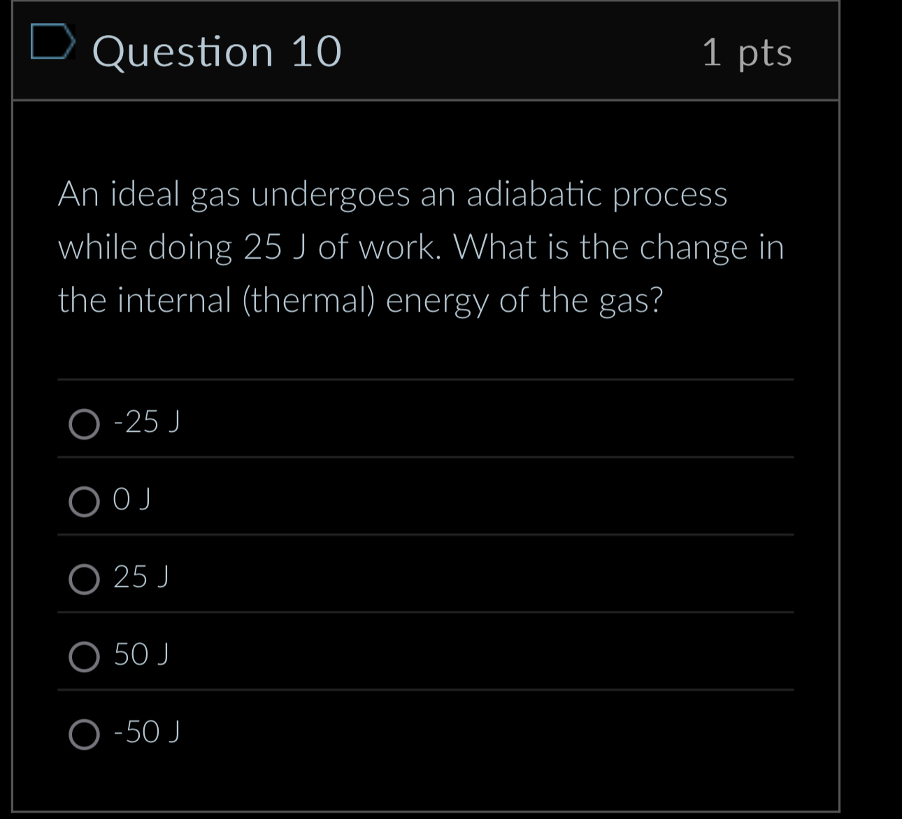 Solved Question 101 ﻿ptsAn ideal gas undergoes an adiabatic | Chegg.com