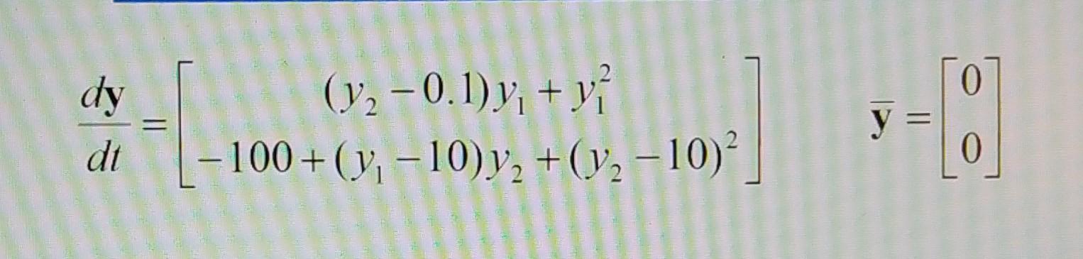Solved Linear the system of ordinary differential equations | Chegg.com