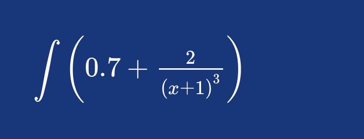 Solved ∫﻿﻿(0.7+2(x+1)3) | Chegg.com