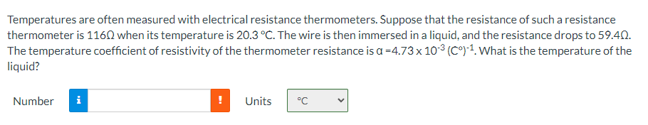 Solved Temperatures are often measured with electrical | Chegg.com